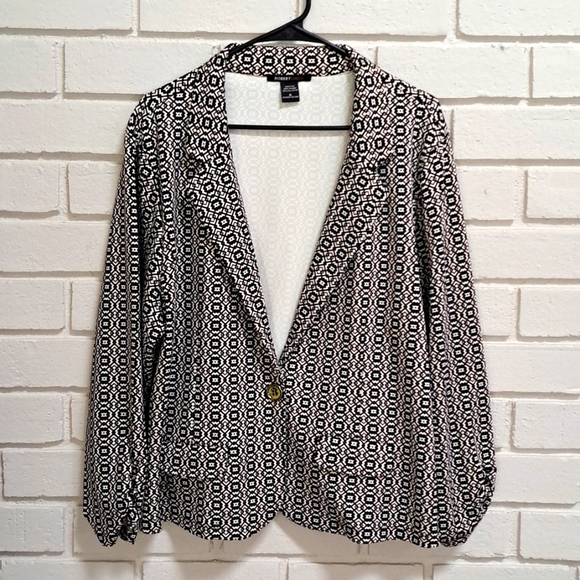 Robert Louis | Jackets & Coats | Robert Louis Blackwhite Abstract ...